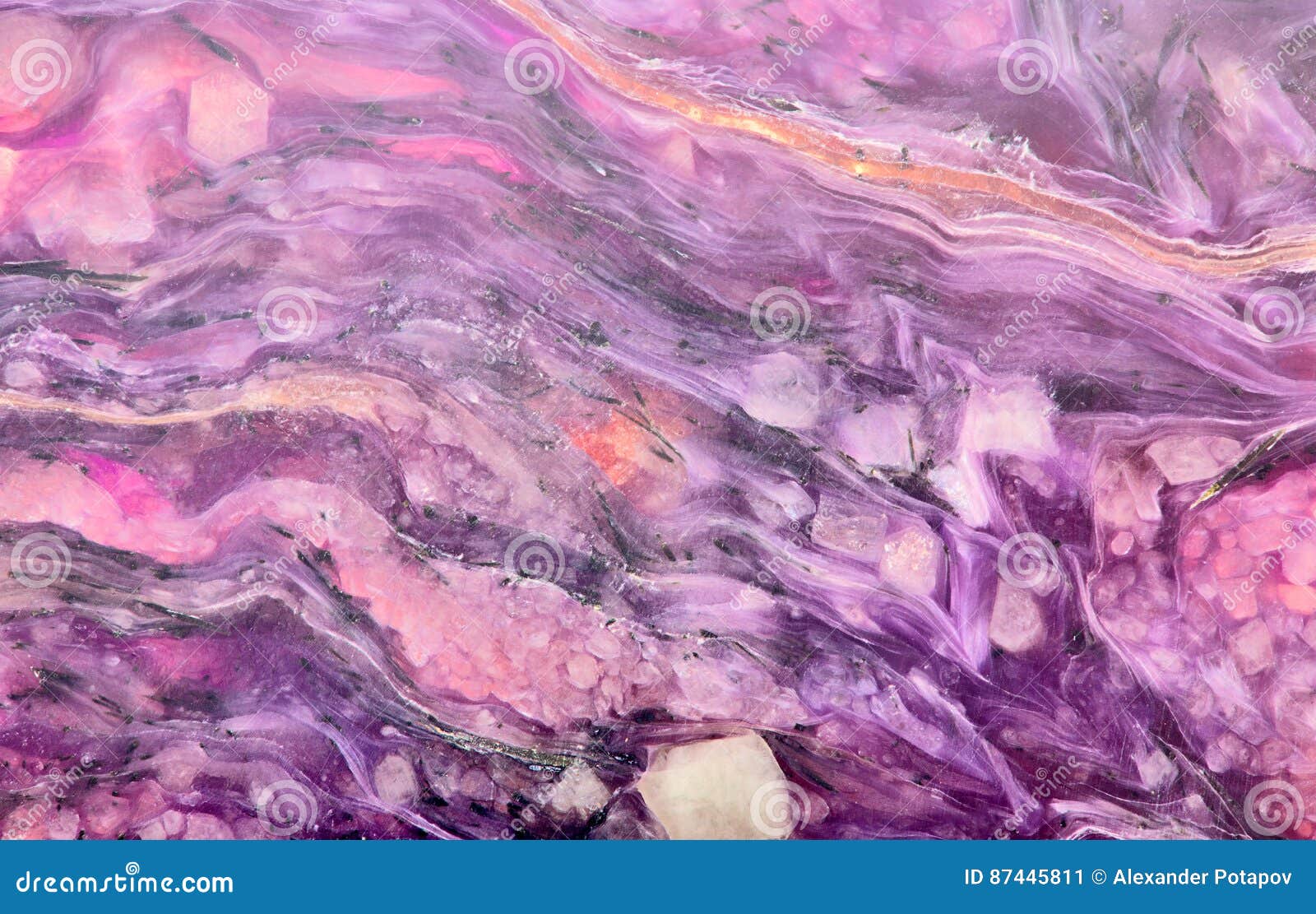 Charoite Stone Dark Lilac Texture Stock Image - Image of quartz ...