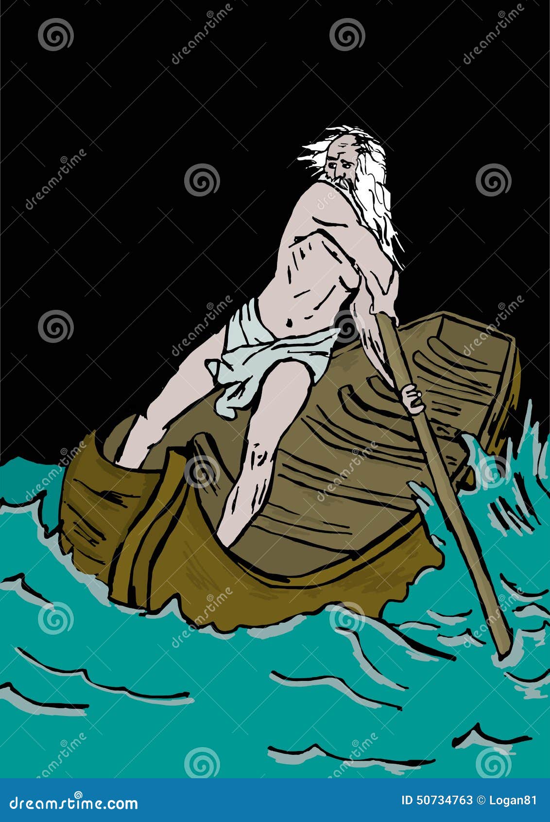 Charon stock illustration. Illustration of alighieri - 50734763