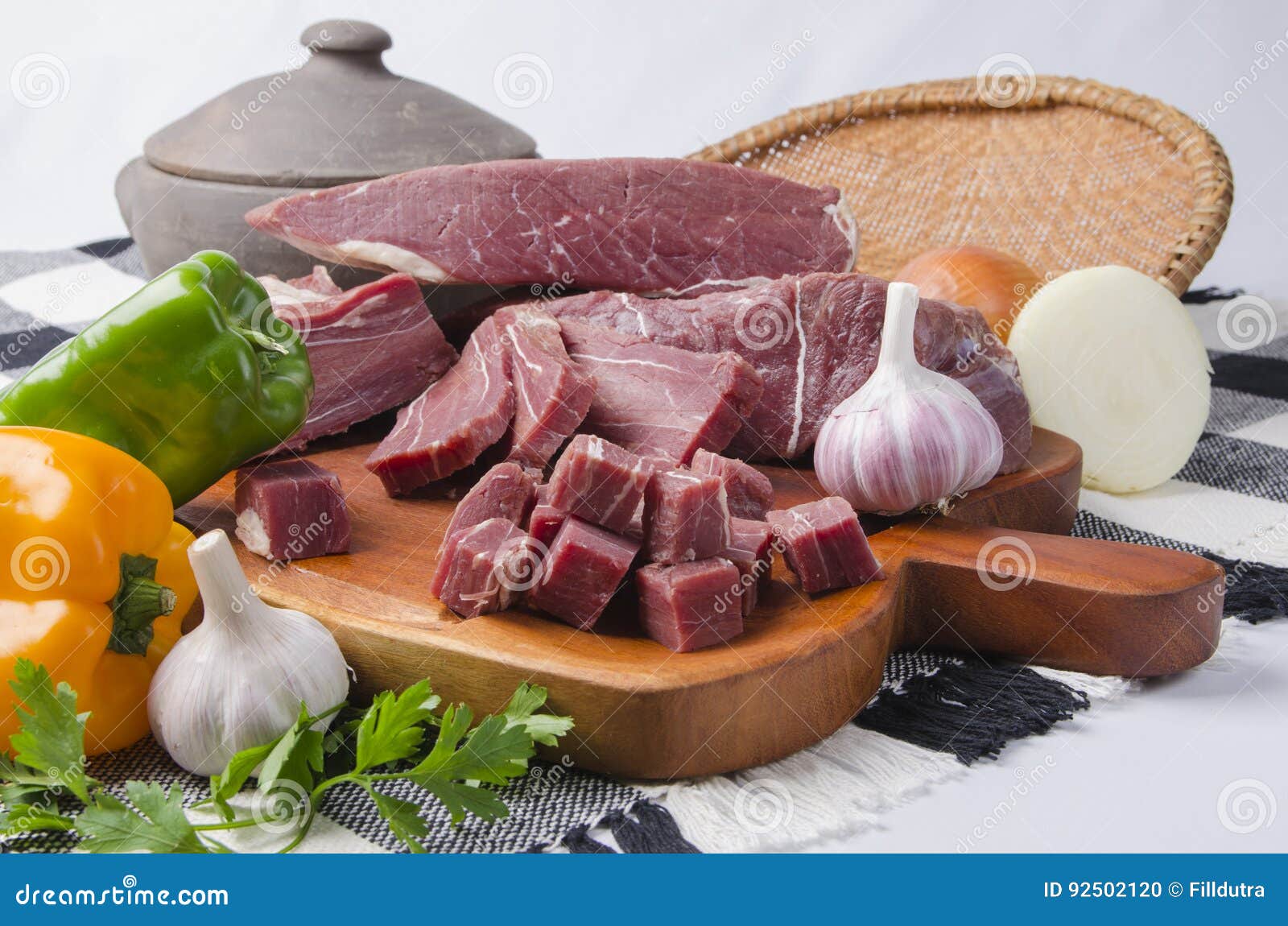 Charque foto de stock. Imagem de tabela, faca, empurrado - 92502120