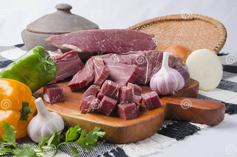 Charque foto de stock. Imagem de tabela, faca, empurrado - 92502120