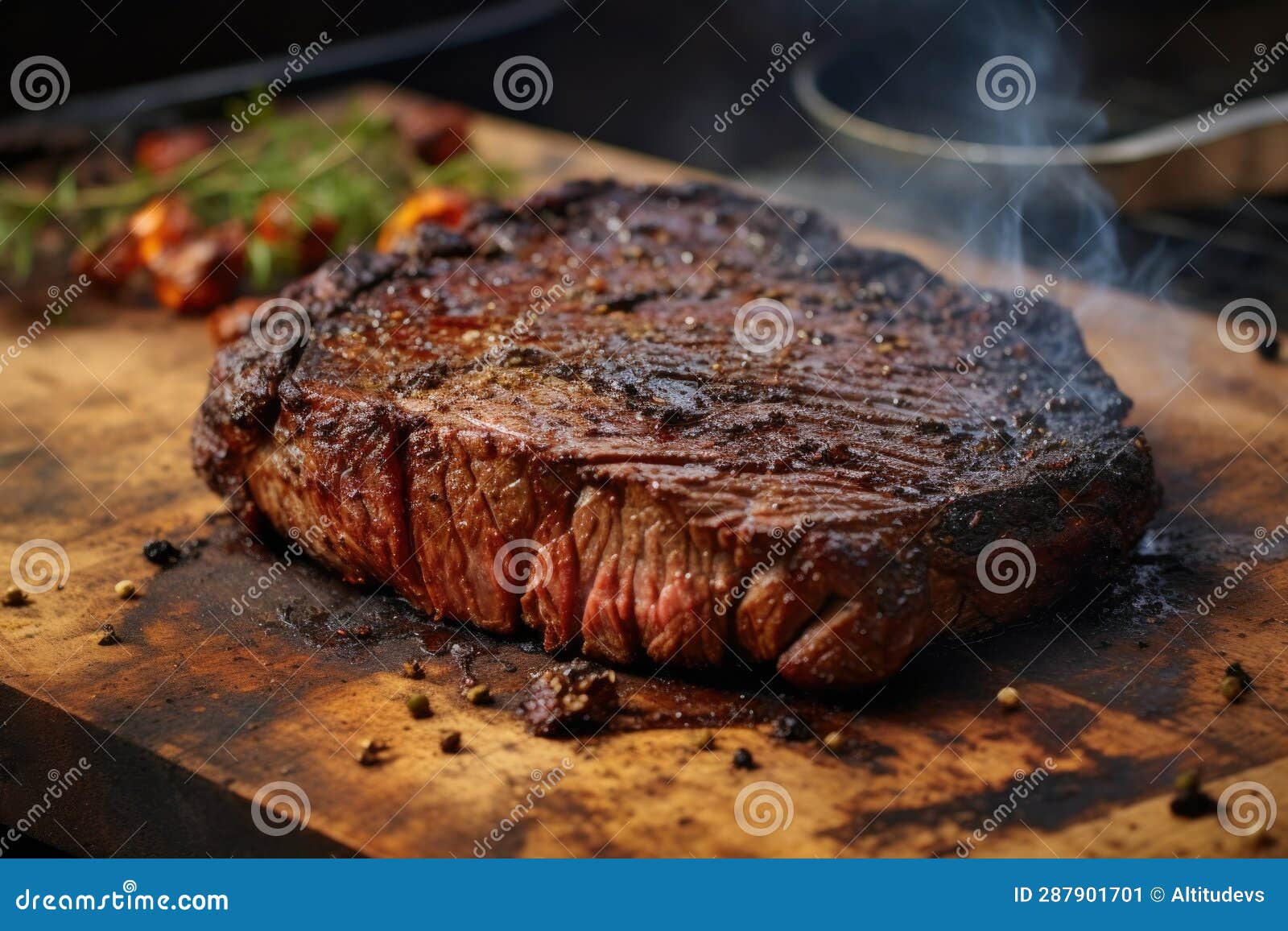 Charred Grill Marks on a Perfectly Cooked Steak Stock Image - Image of ...