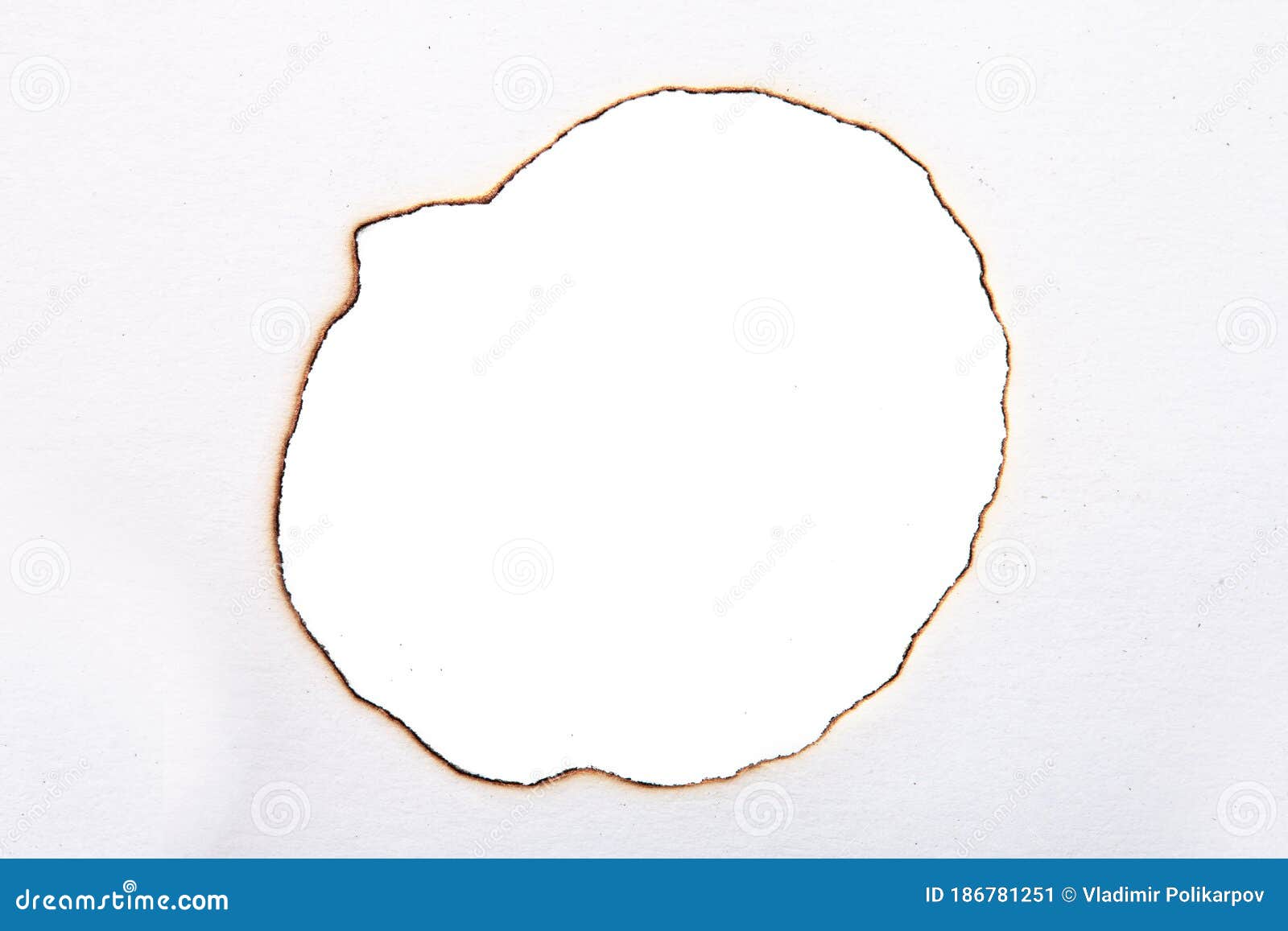 Charred Paper Scraps Isolated On White Background, Top View. Burned ...