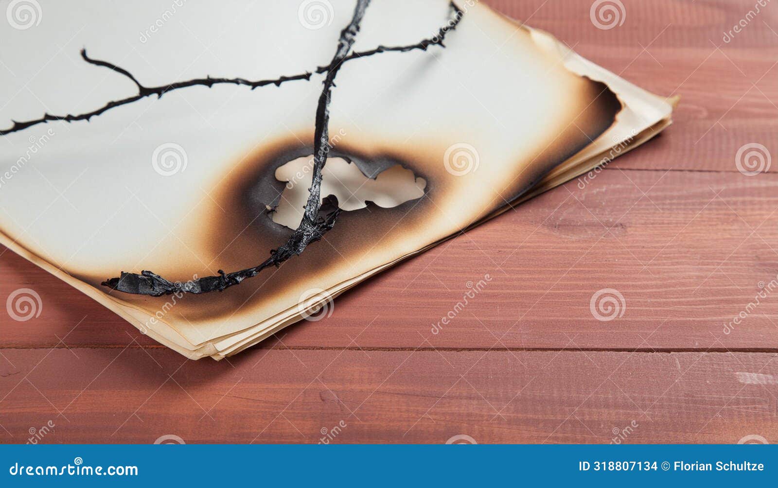 Charred Structure in a Document Stock Illustration - Illustration of ...