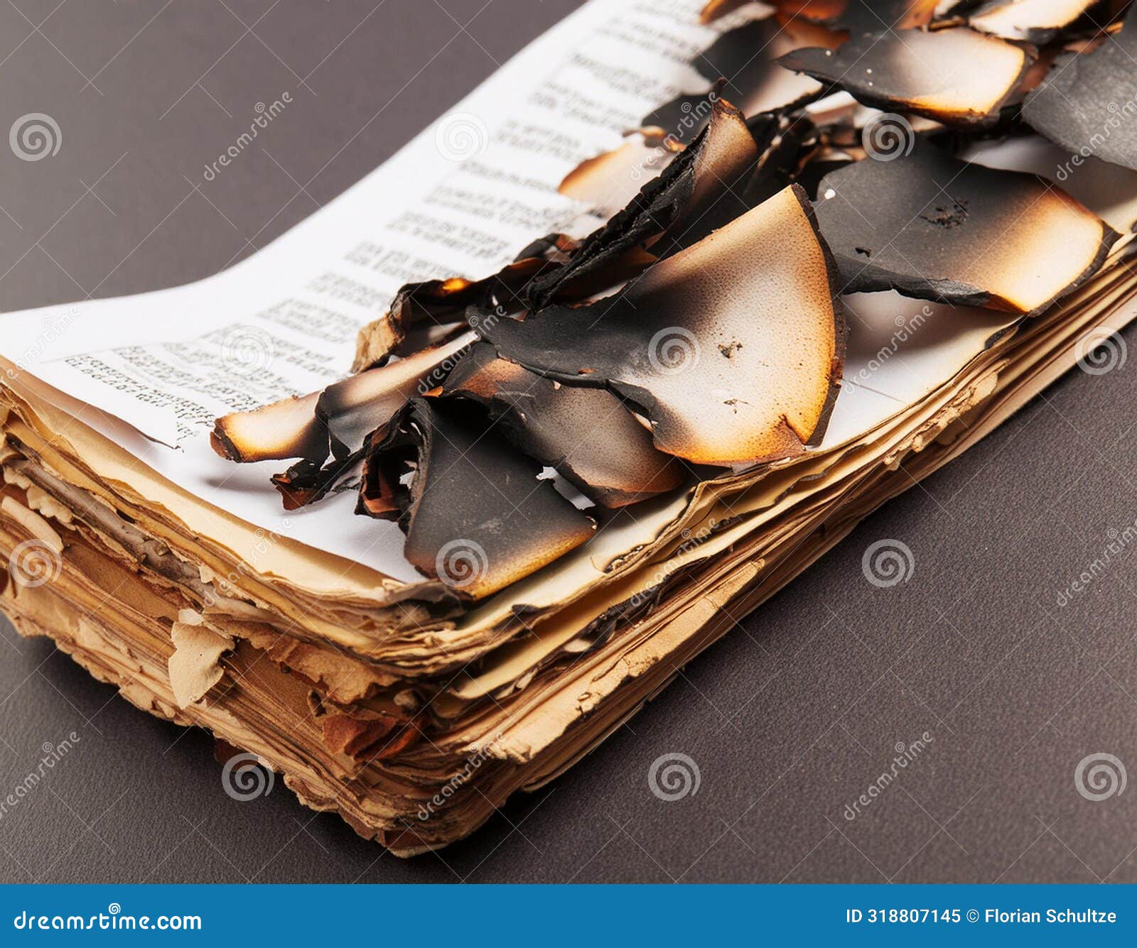 Charred Structure in a Document Stock Illustration - Illustration of ...