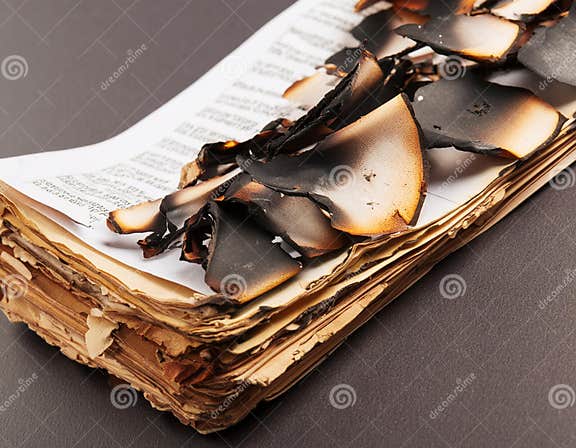 Charred Structure in a Document Stock Illustration - Illustration of ...