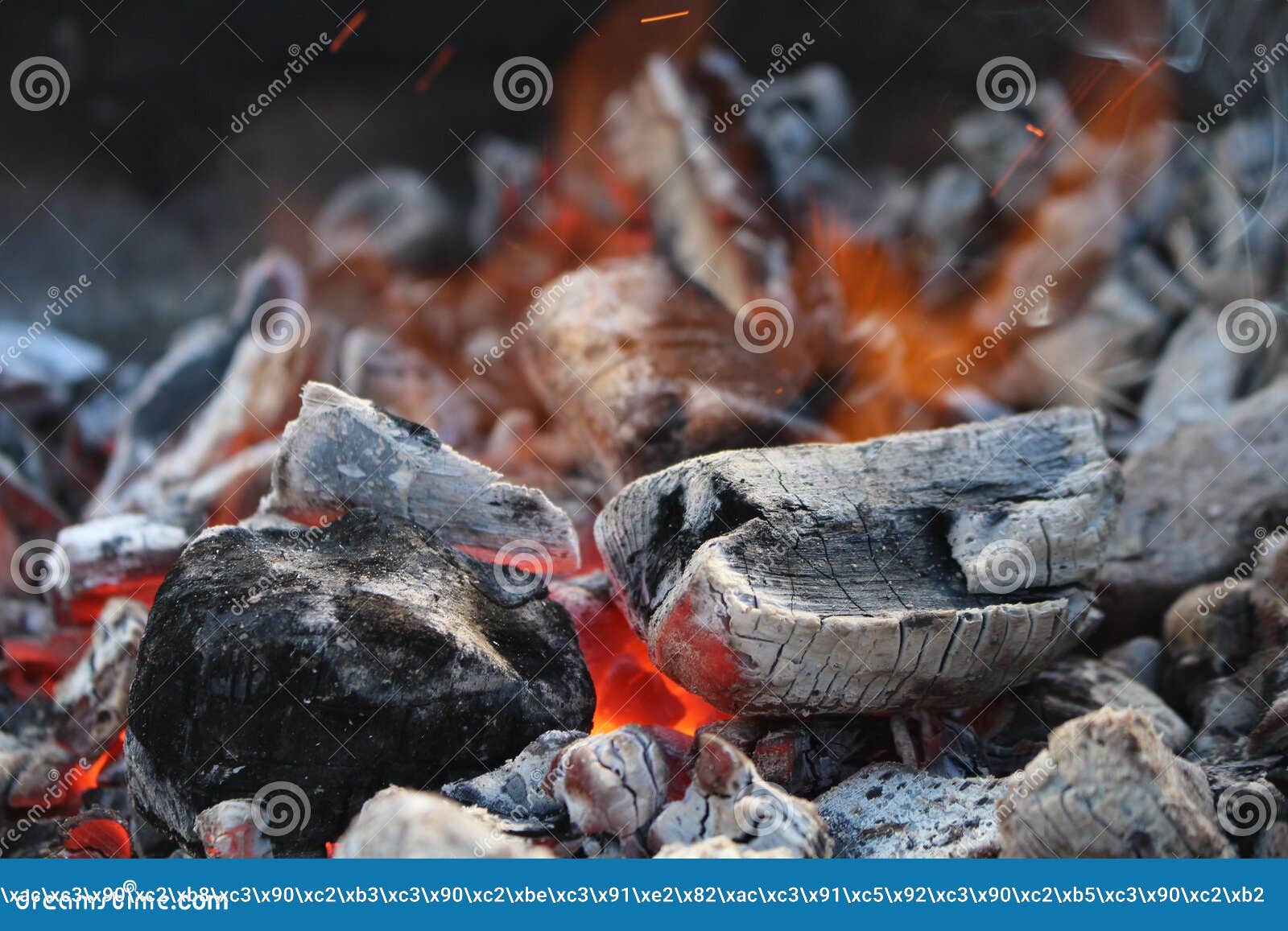 Charred wood in dark stock photo. Image of bright, charred - 75864650