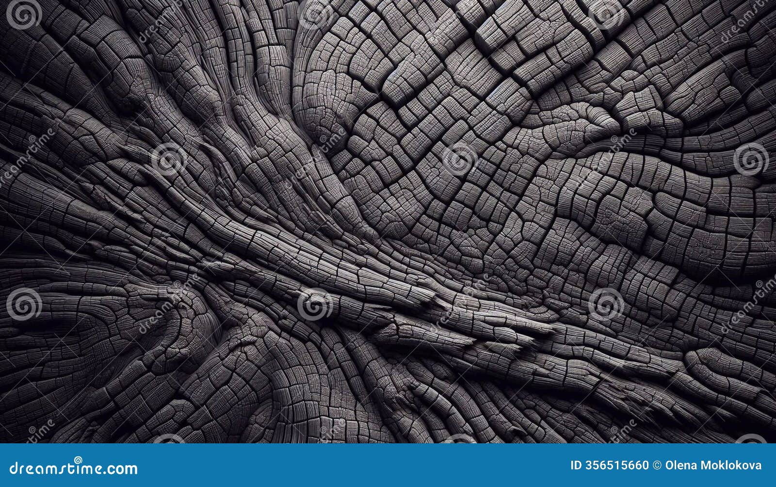 Charred Wood Texture with Unique Cracked Patterns Creating Organic Flow ...