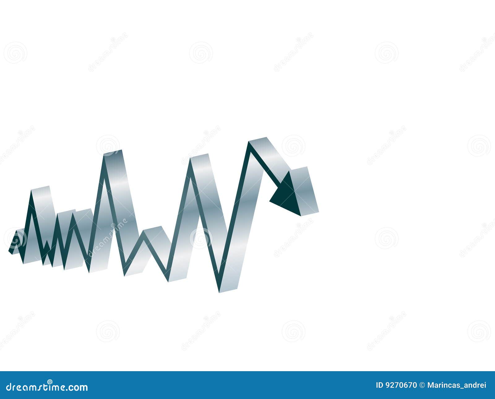 Chart stock vector. Illustration of business, line, arrow - 9270670