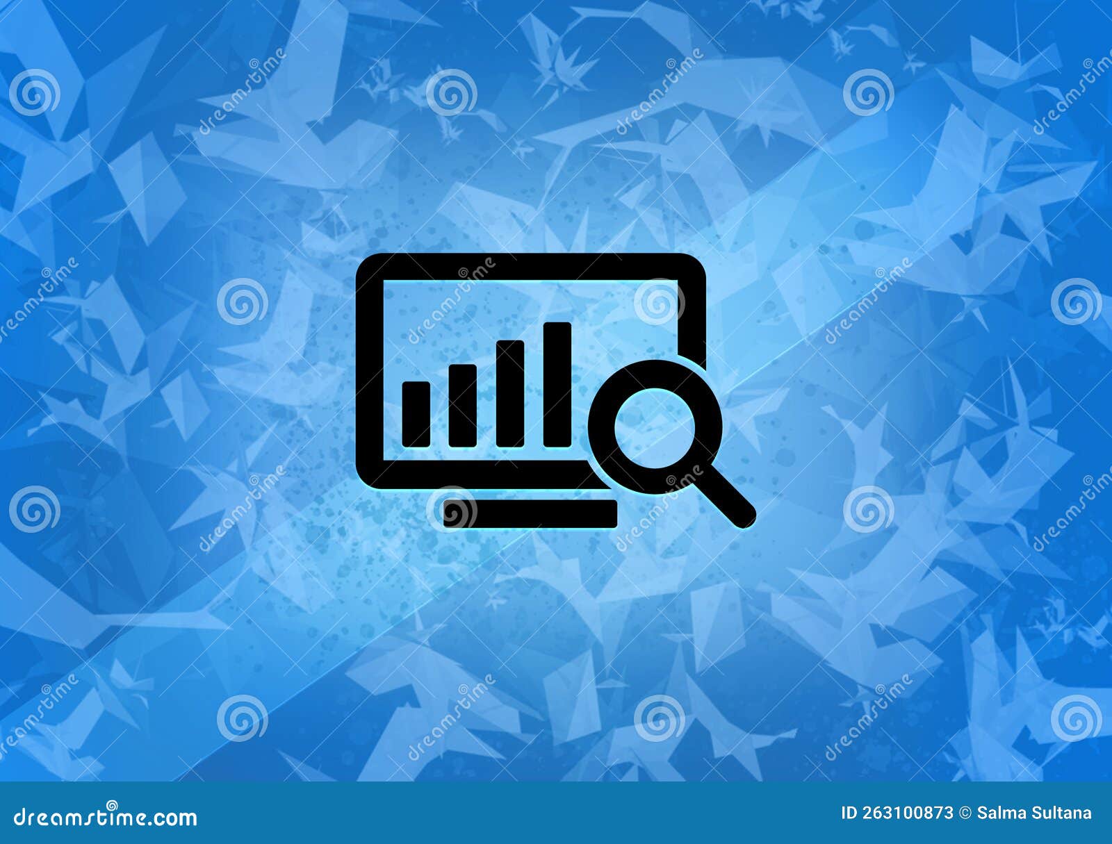 Chart Aesthetic Abstract Icon on Blue Background Stock Illustration ...