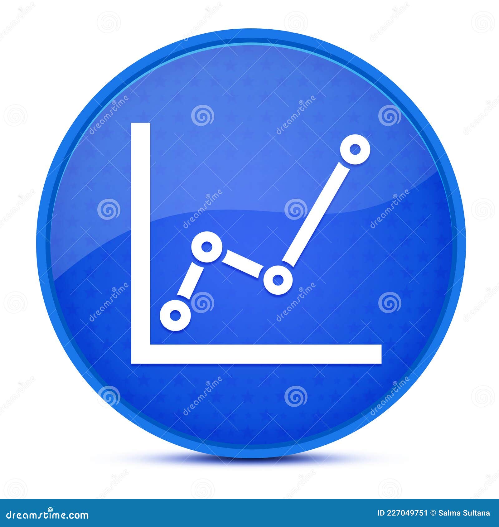 Chart Aesthetic Glossy Blue Round Button Abstract Stock Illustration ...
