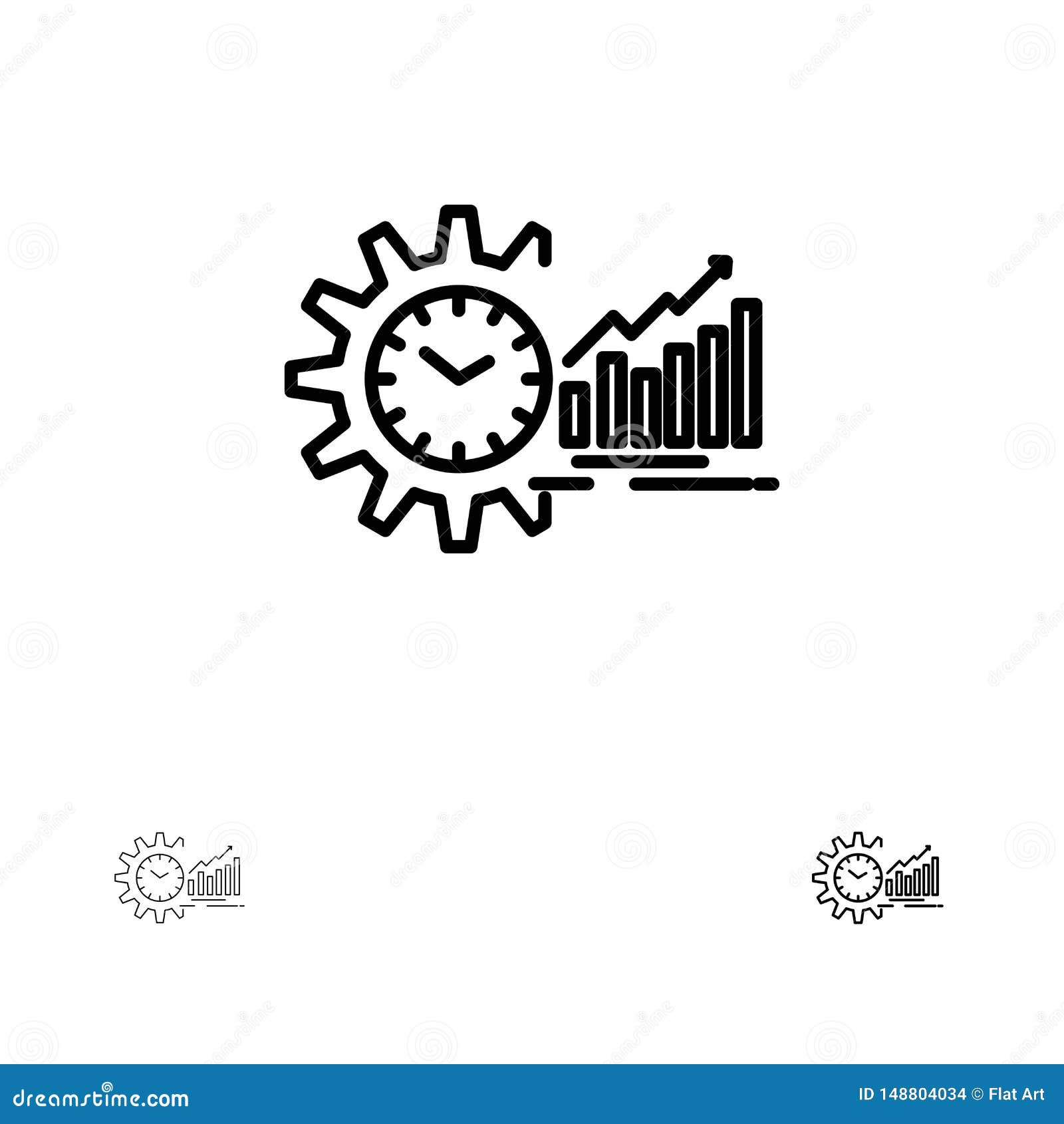 Chart, Analytics, Graphs, Market, Schedule, Time, Trends Bold and Thin ...