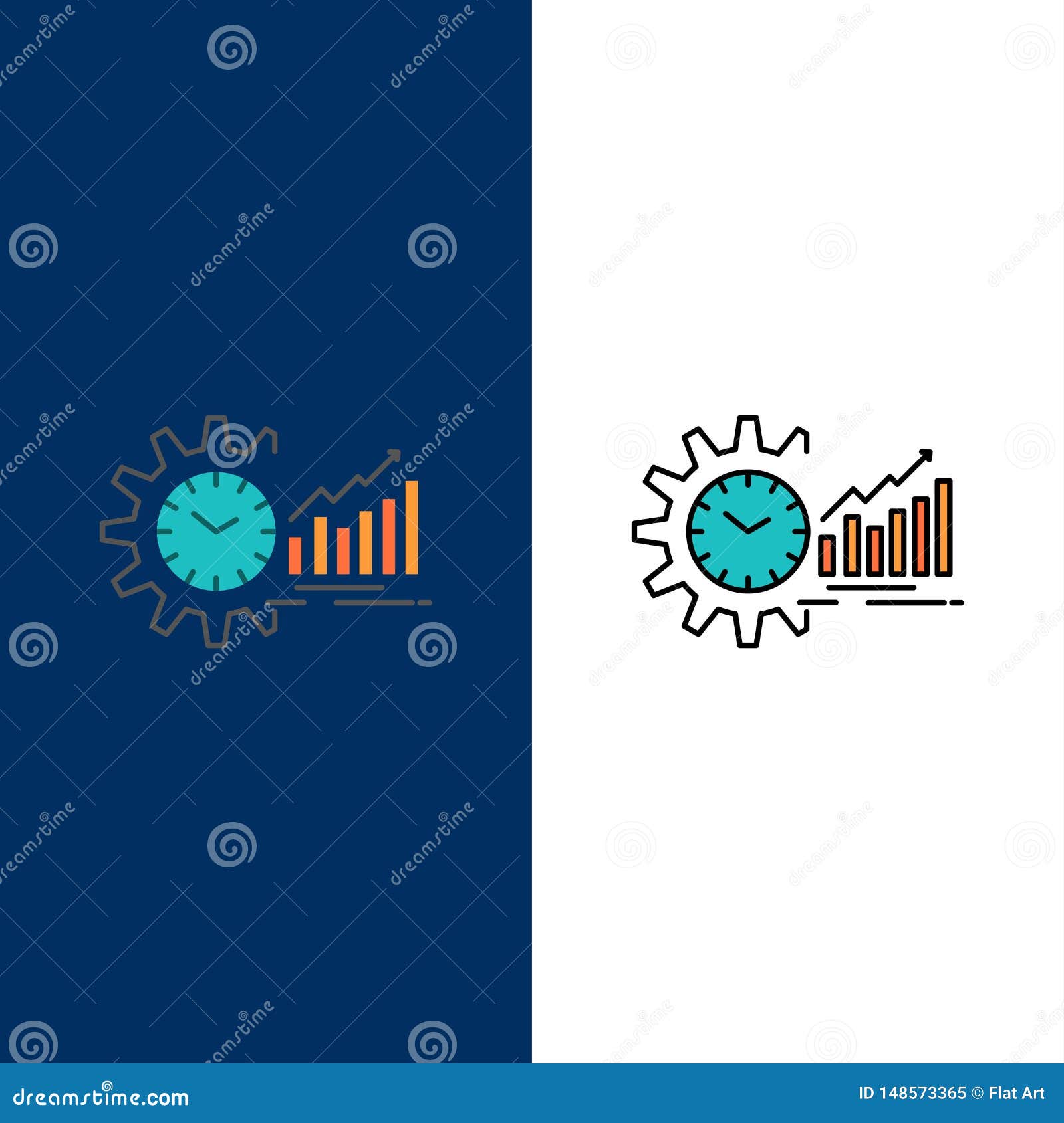 Chart, Analytics, Graphs, Market, Schedule, Time, Trends Icons. Flat ...