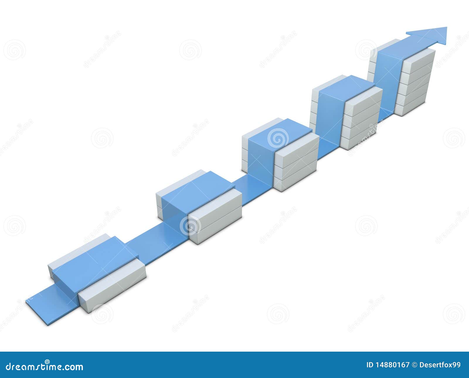 Chart and arrow stock illustration. Illustration of growth - 14880167