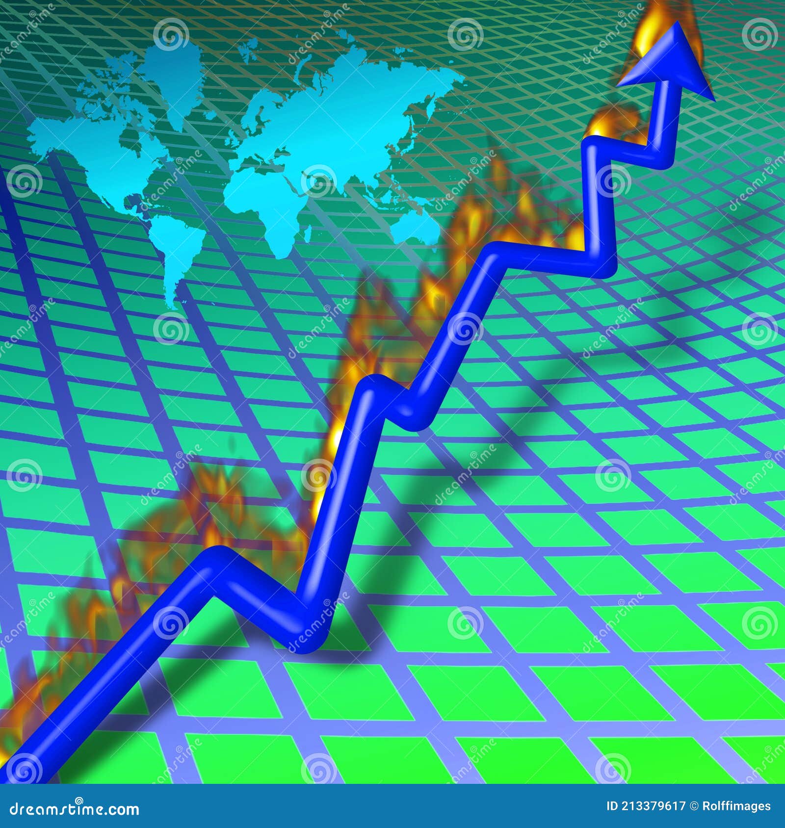 Chart arrow burn stock illustration. Illustration of chart - 213379617