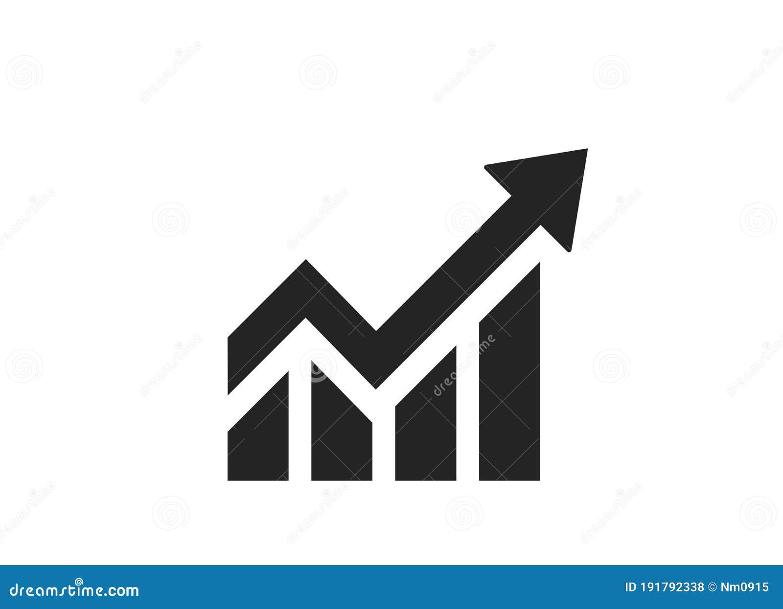Growth Trend Icon. Presentation Chart With Upward Curve With ...