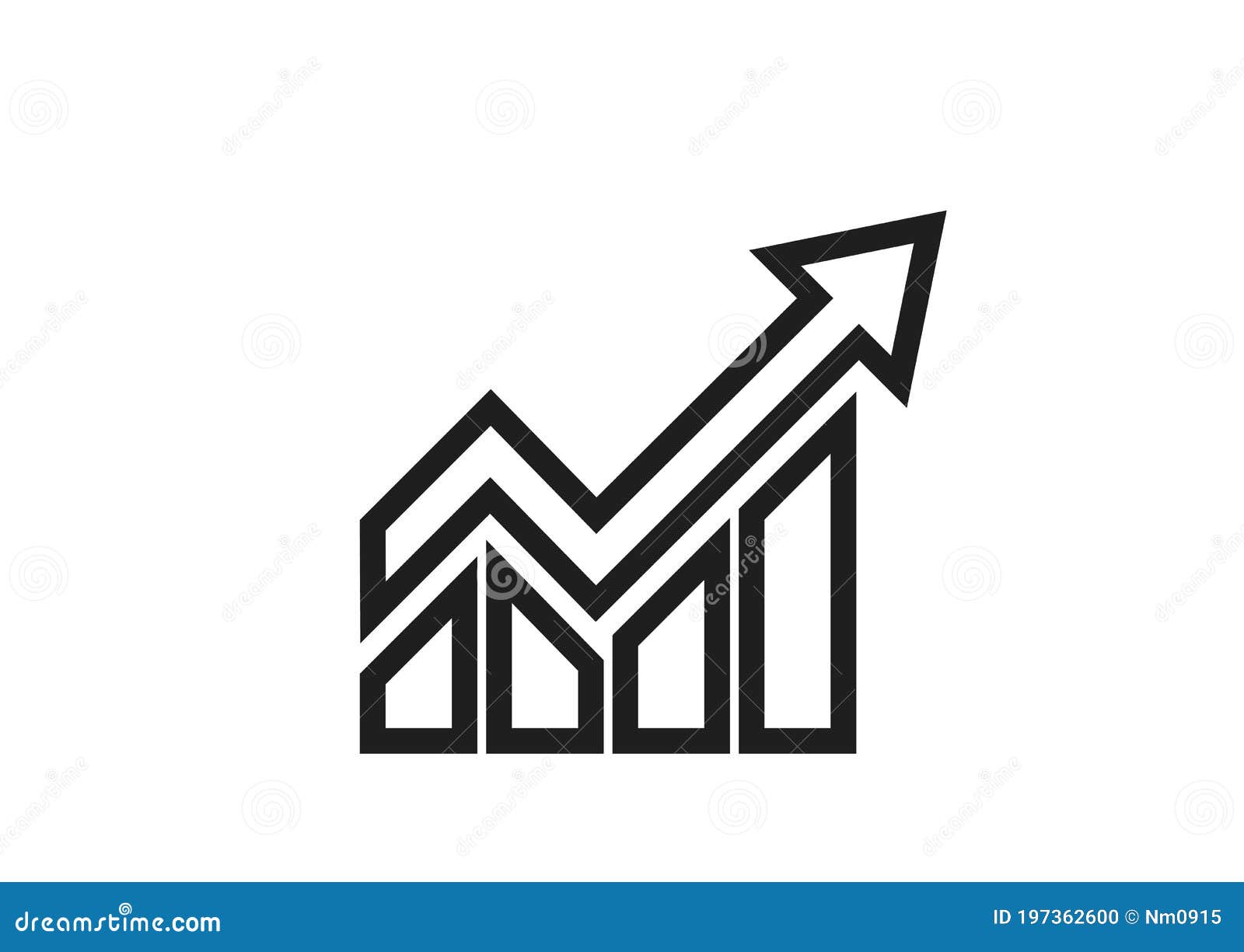 Chart with Arrow Line Icon. Business Analytics and Growth Symbol Stock ...