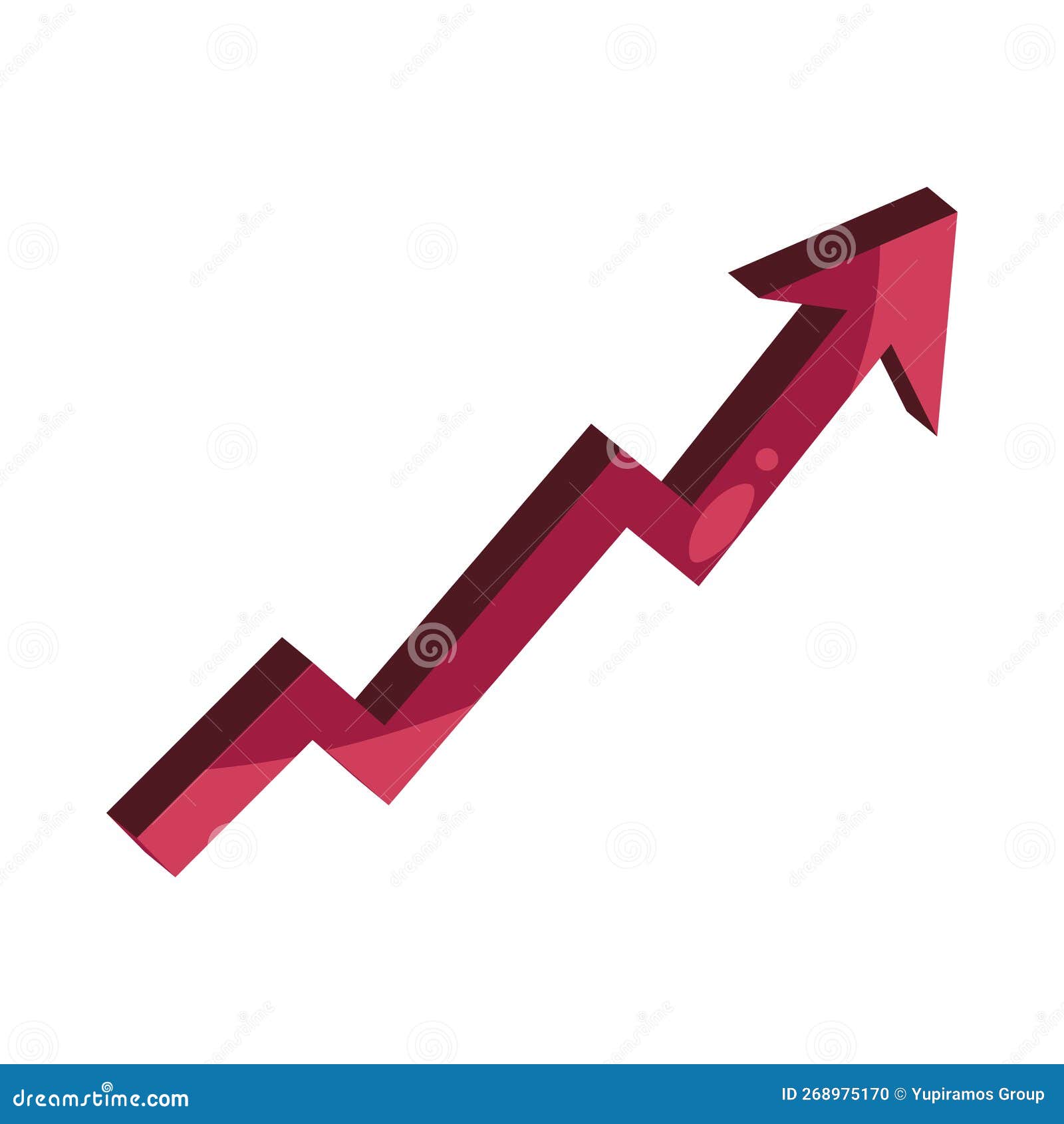 Chart arrow up stock vector. Illustration of chart, icon - 268975170