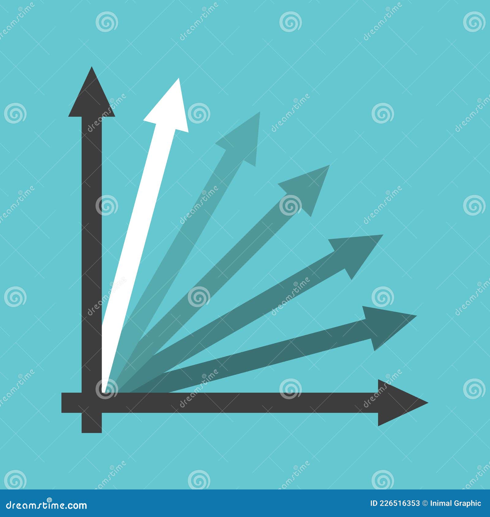 Chart, Arrows, Competition, Growth Stock Vector - Illustration of ...