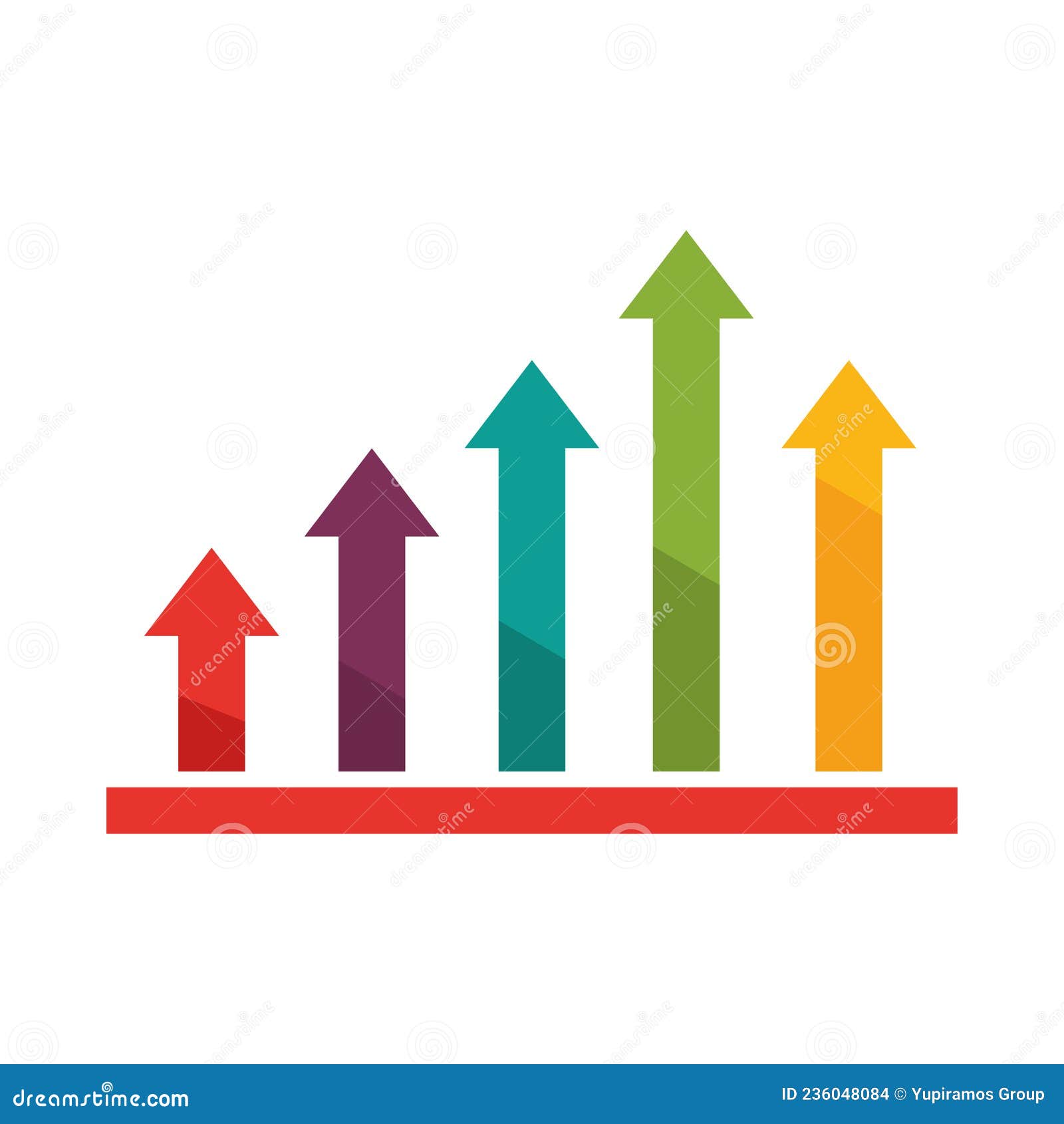 Chart arrows up stock vector. Illustration of finance - 236048084
