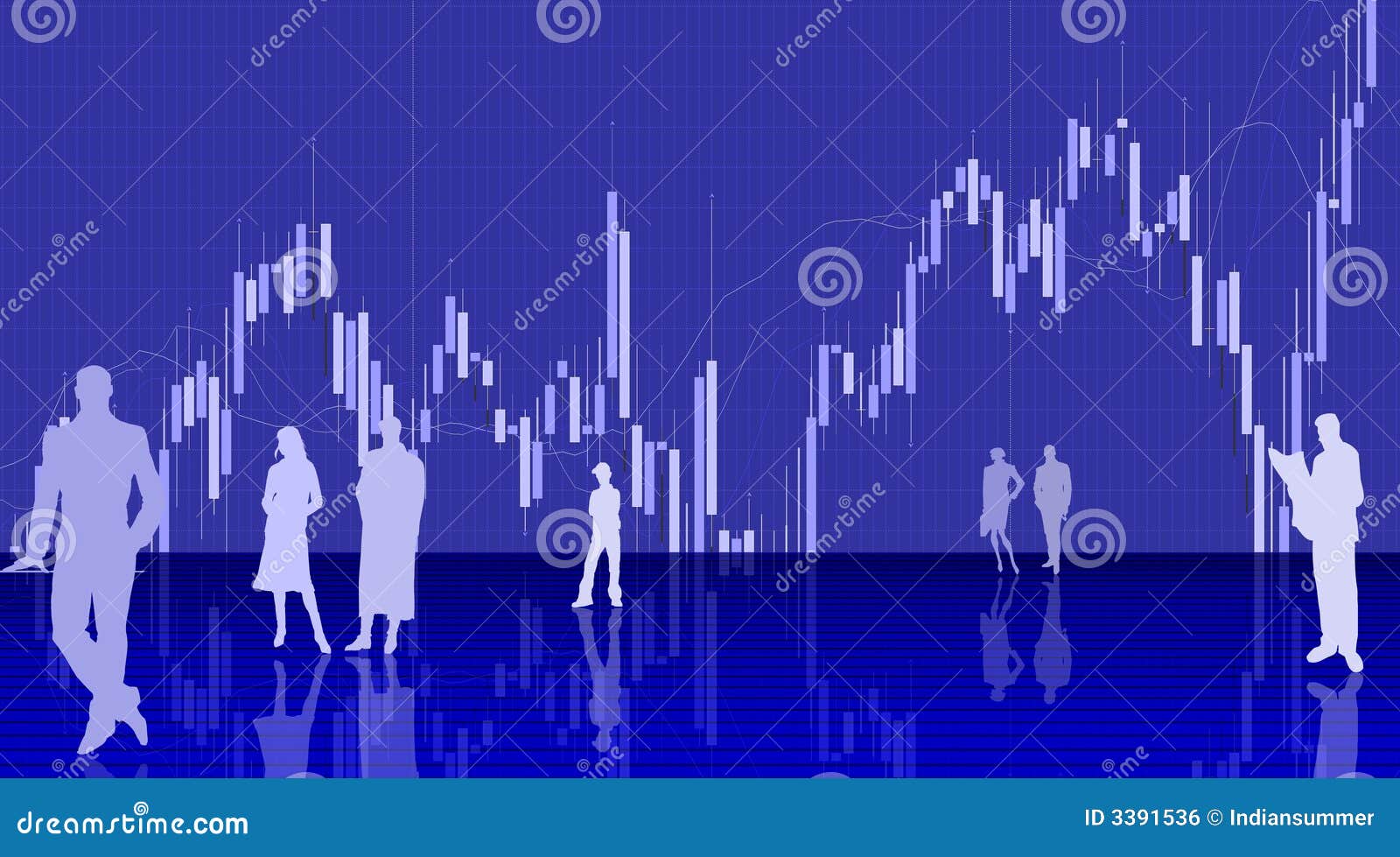Chart Background with People Stock Illustration - Illustration of ...