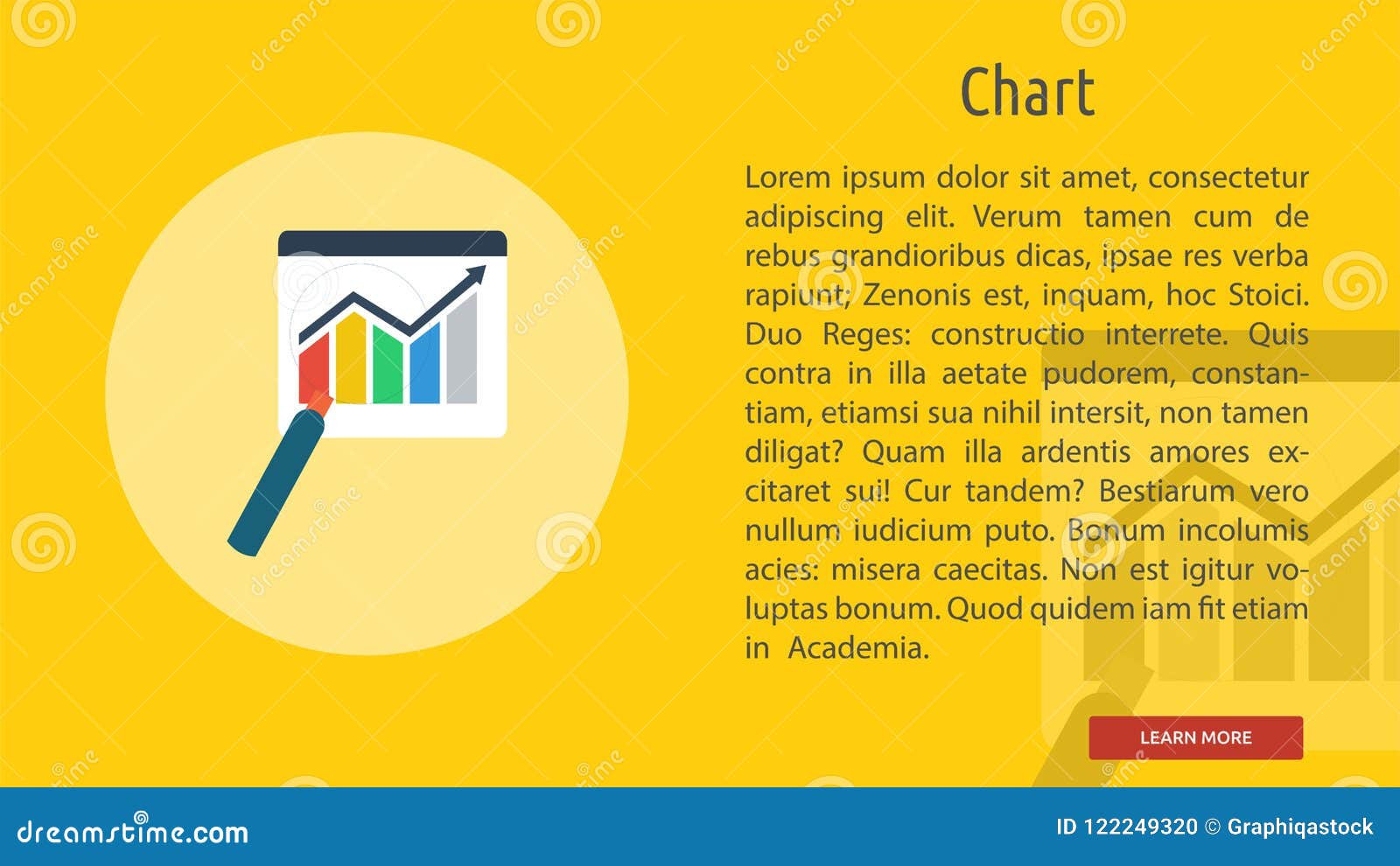 Chart Banner Concept stock vector. Illustration of flat - 122249320