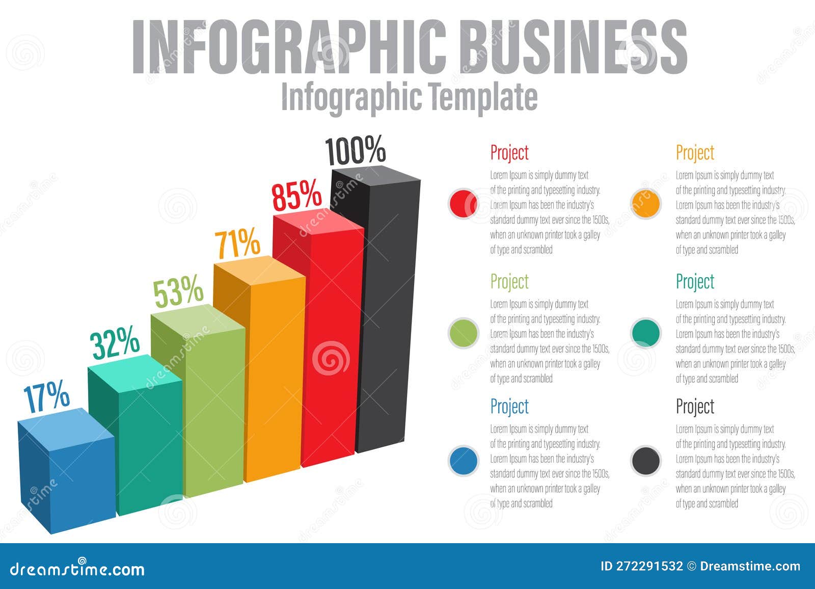 A Chart with a Bar Chart that Says Project Info Stock Vector ...
