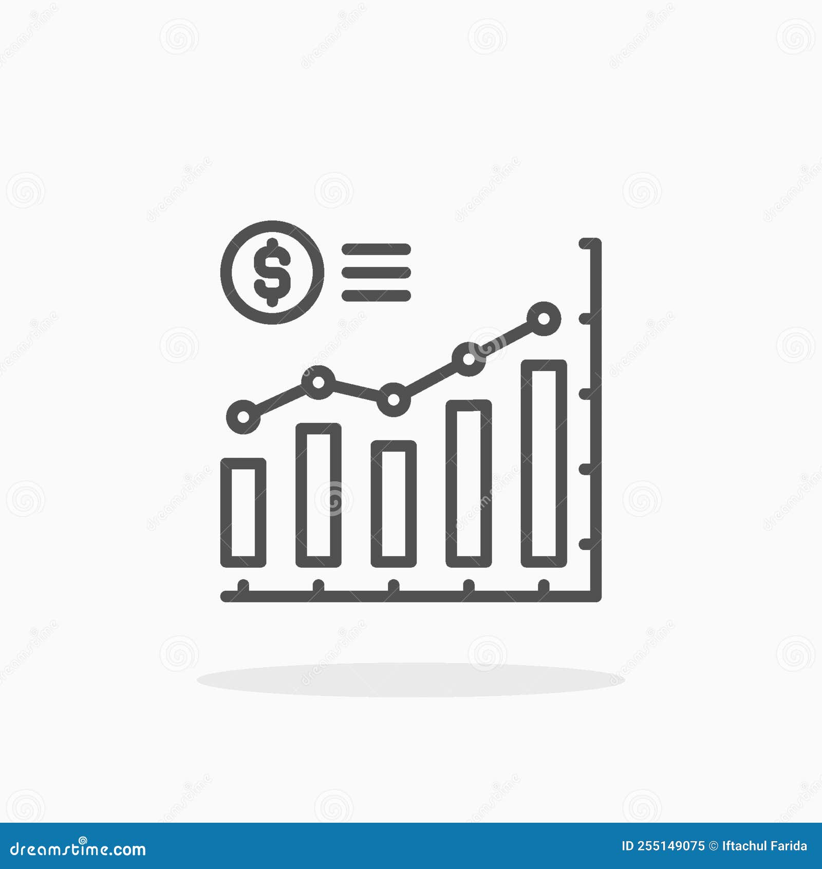 Chart Bar Icon Outline Style Stock Vector - Illustration of data, icon ...
