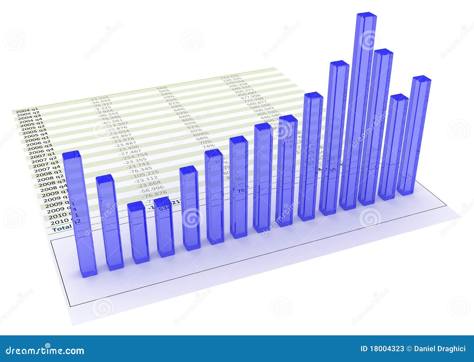 Chart With Bars Declining. Chart Icon On Transparent Background ...