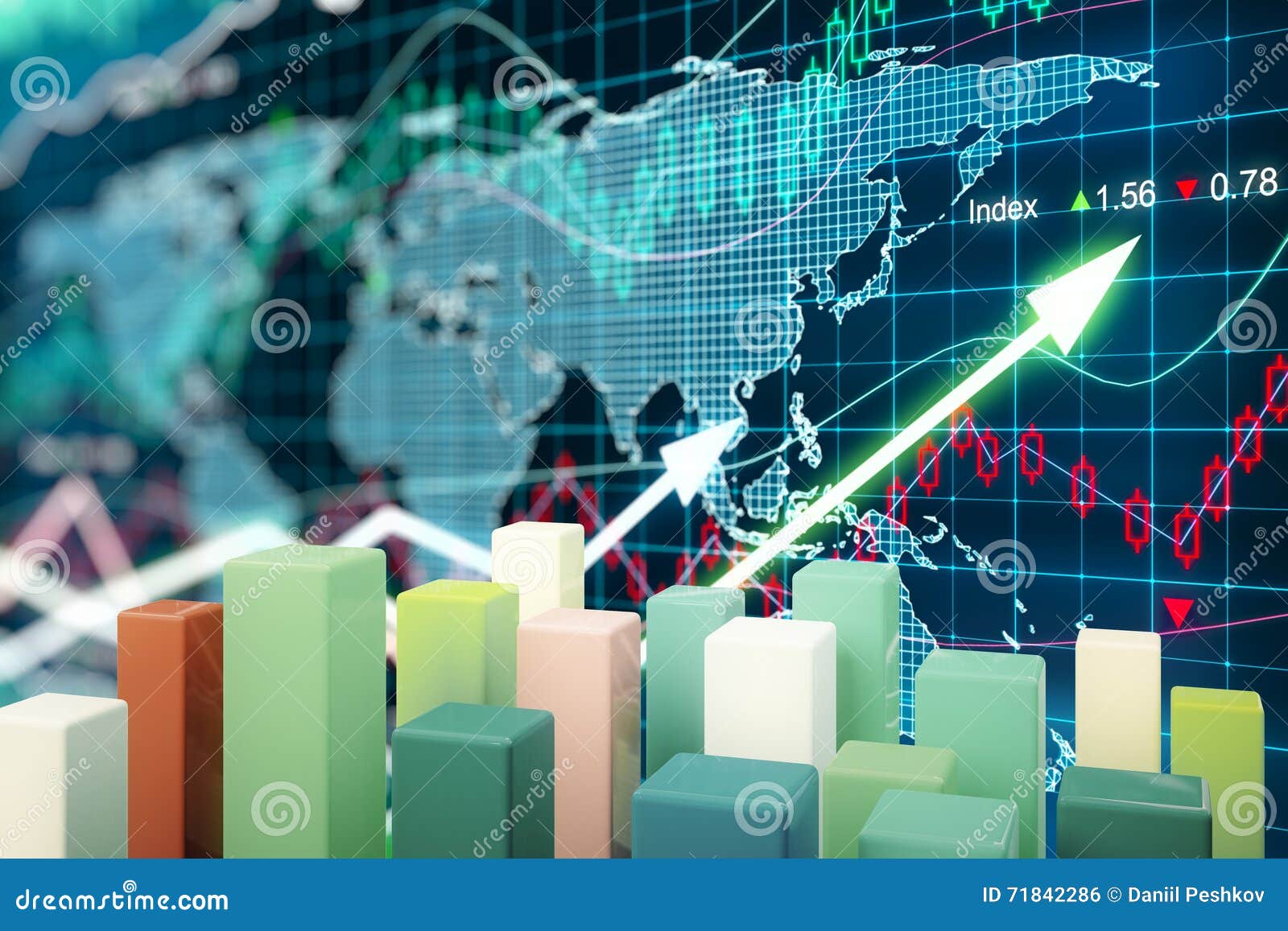 Chart With Bars Declining. Chart Icon On Transparent Background ...