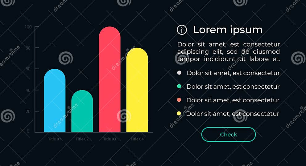 Chart with Bars Chart UI Element Template Stock Vector - Illustration of digital, admin: 261967844