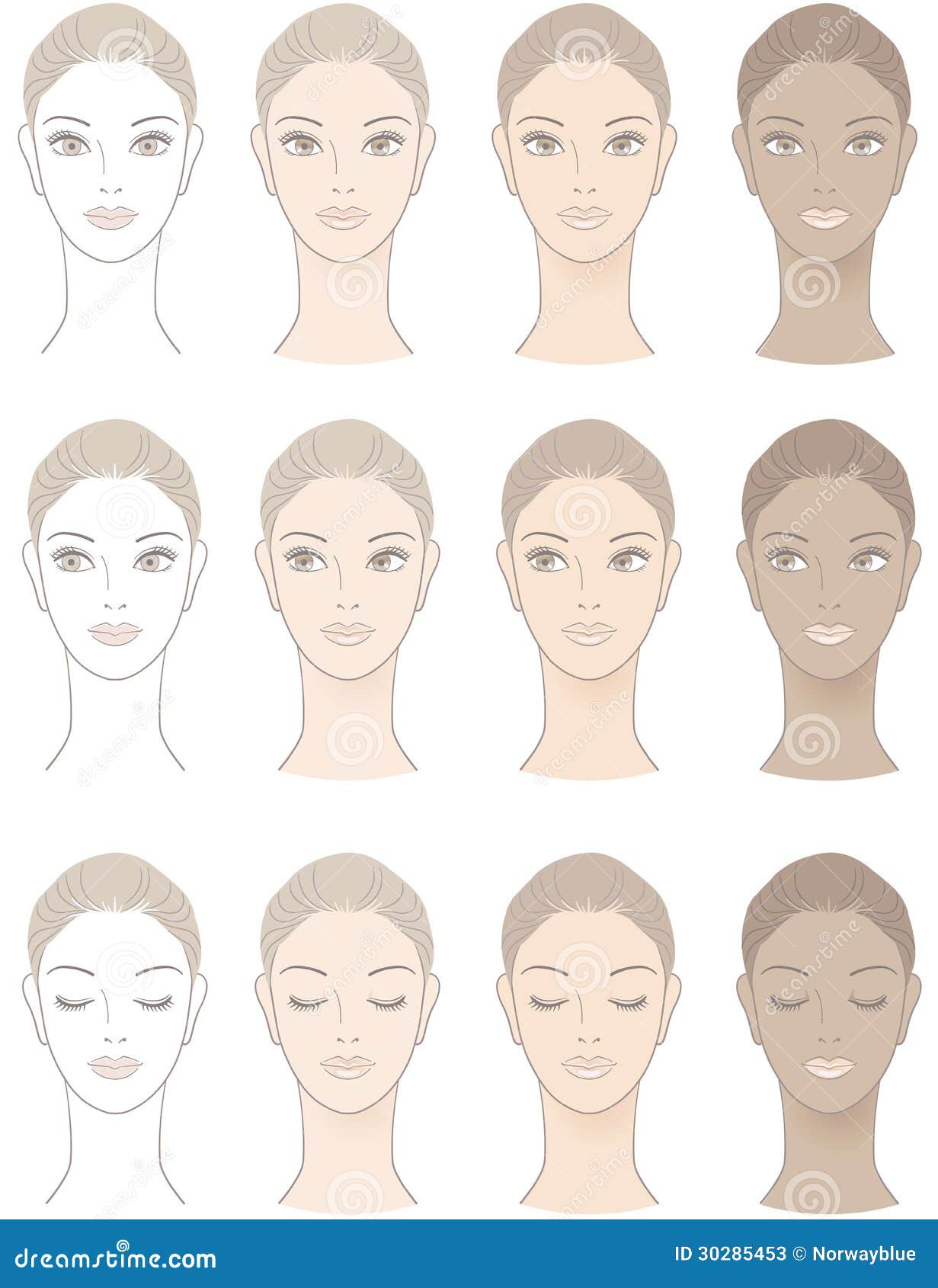 Beautiful Complexion Stock Illustrations – 2,802 Beautiful Complexion ...