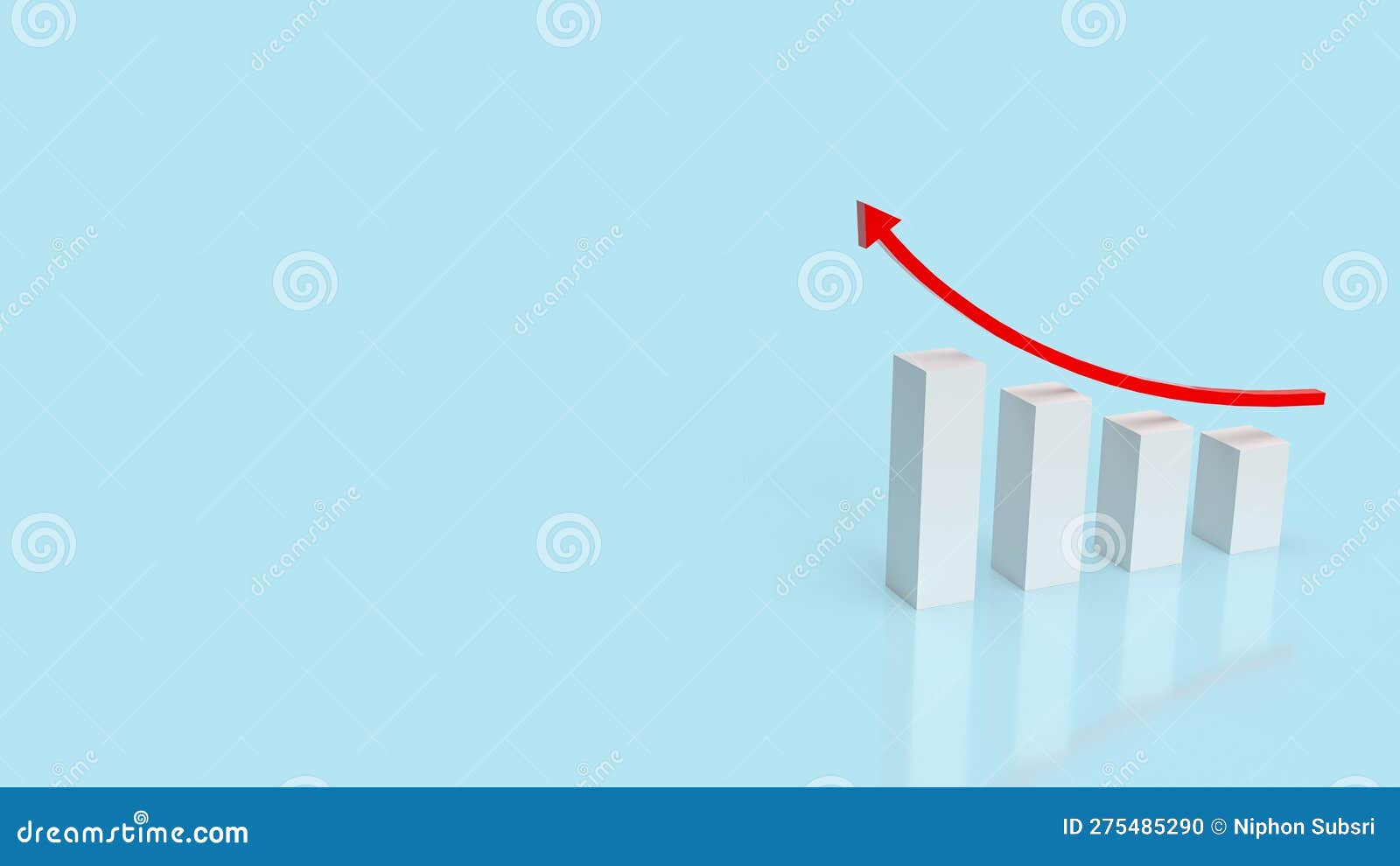 Chart on Blue Background for Business Concept 3d Rendering Stock ...