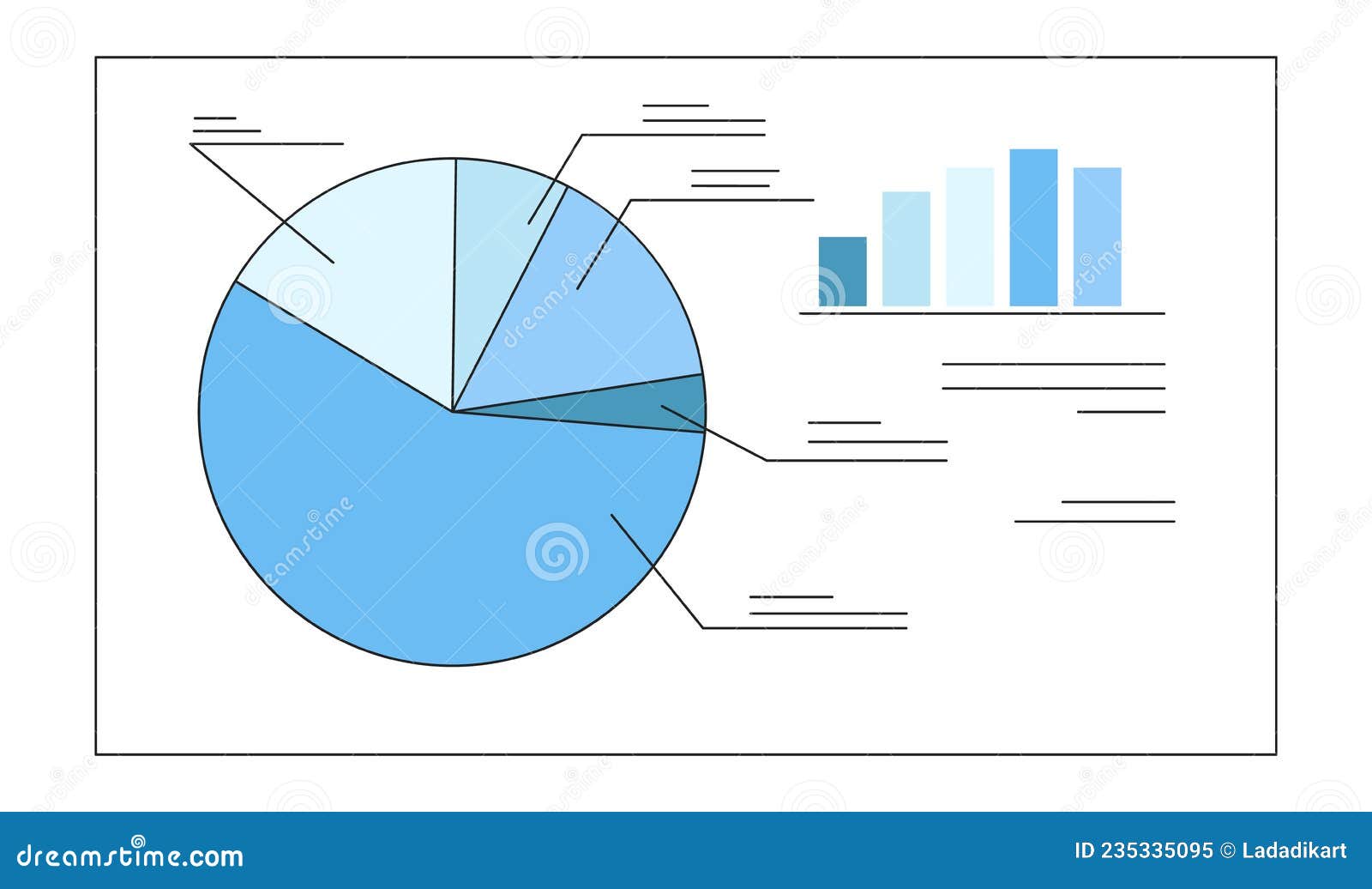 Chart Board with Statistic Diagrams. Data Presentaion Slide Stock ...