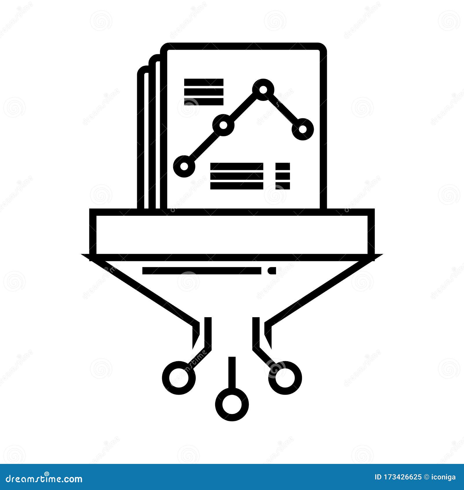 Chart Box Line Icon, Concept Sign, Outline Vector Illustration, Linear ...