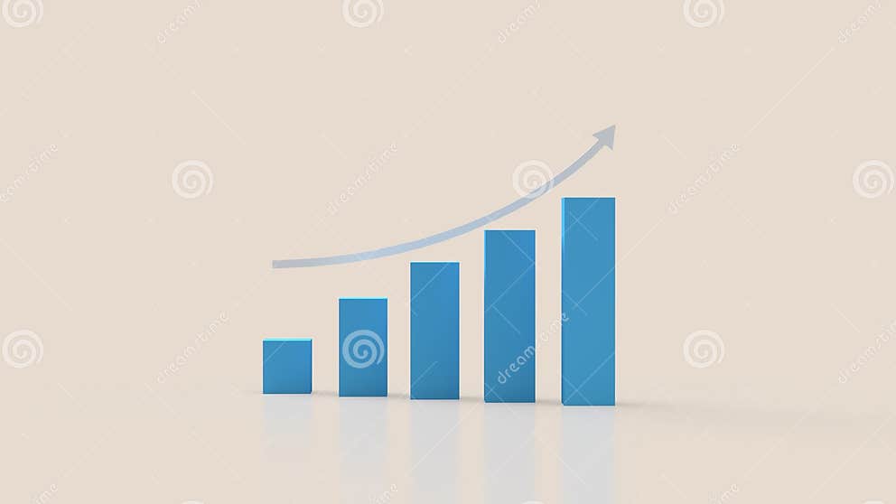 The Chart for Business Concept 3d Rendering Stock Illustration ...