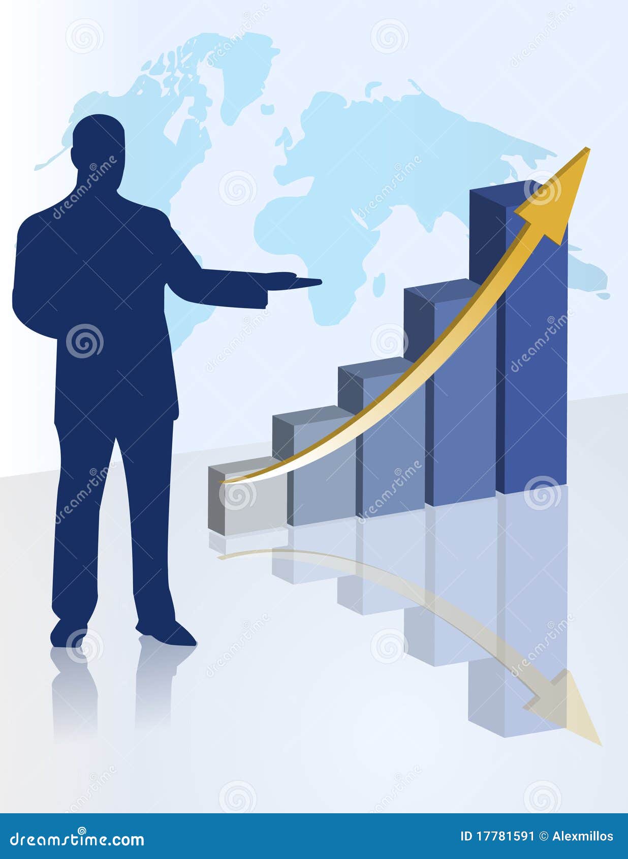 Chart Business Presentation Stock Vector - Illustration of growing ...