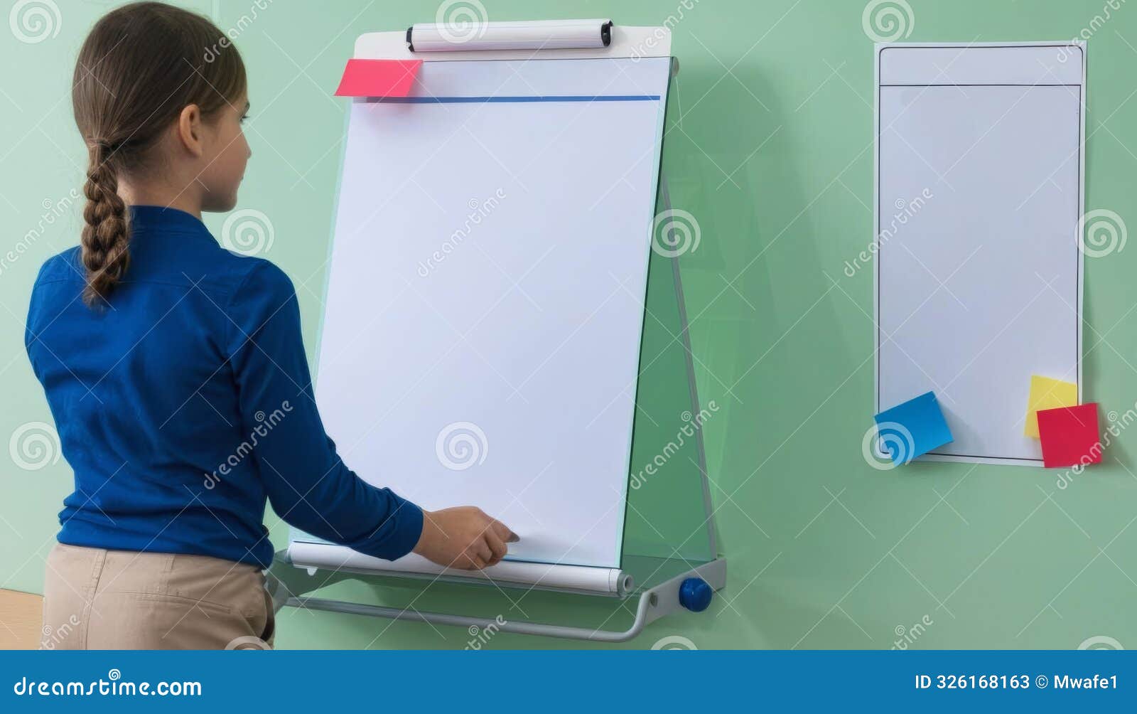 Chart Business Work Flipchart Man Orange People Flip Presentation ...