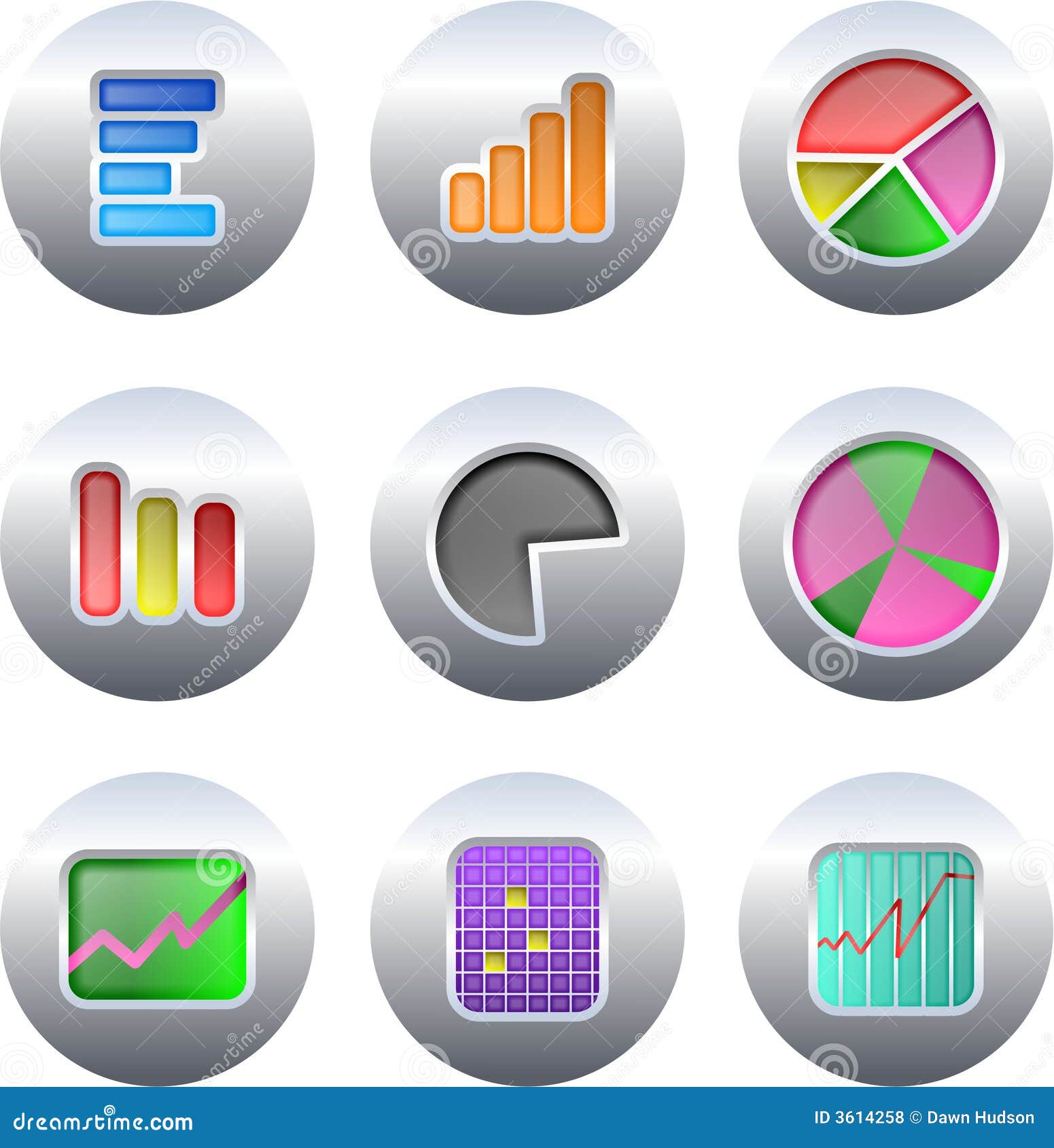 Chart buttons stock illustration. Illustration of isolated - 3614258