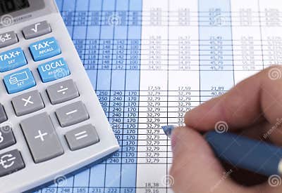 Chart and Calculator stock image. Image of print, figures - 3787673