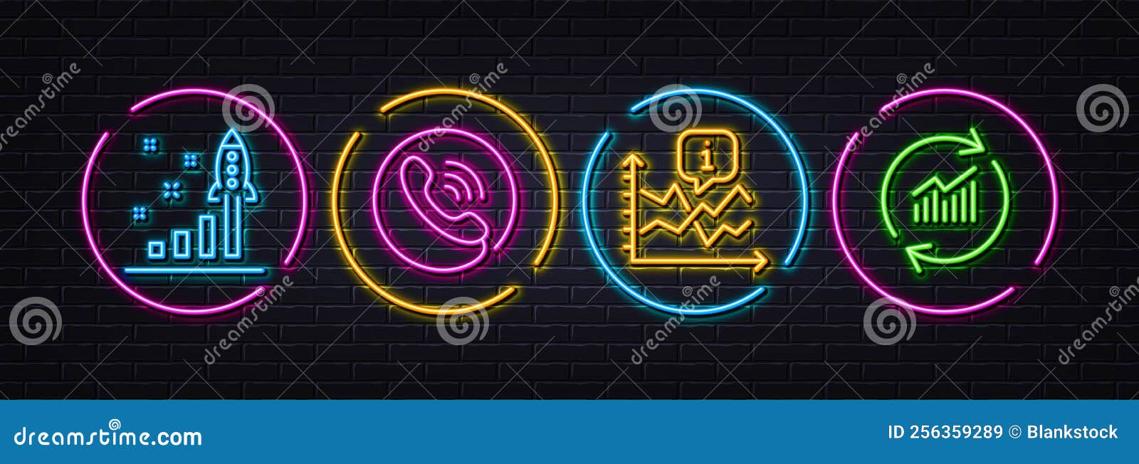 Chart, Call Center and Development Plan Minimal Line Icons. for Web ...