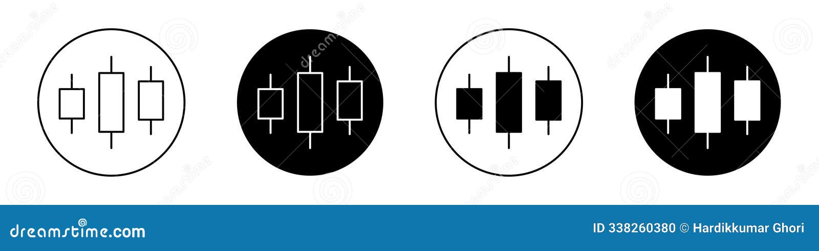 Candlestick Icon On White Background, Stock Market Vector Illustration ...