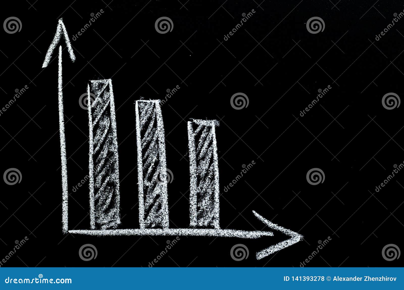 Chart on chalkboard stock photo. Image of drawing, presentation - 141393278