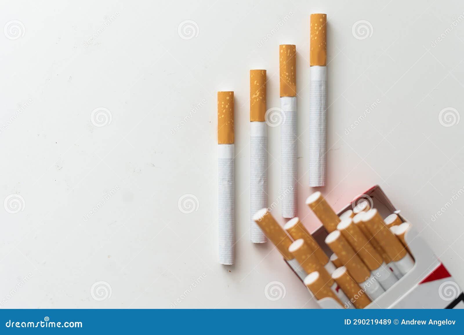 Chart with Cigarettes on White Background Stock Image - Image of ...