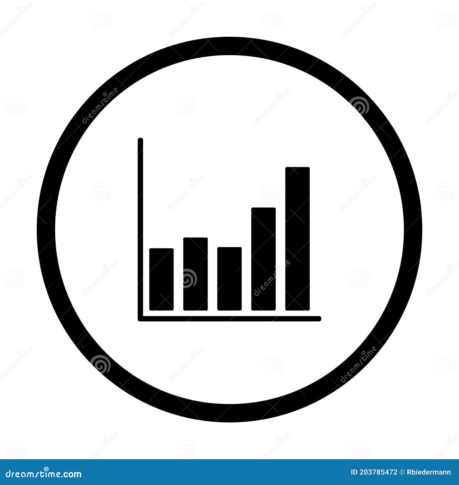 Chart and circle stock vector. Illustration of icon - 203785472