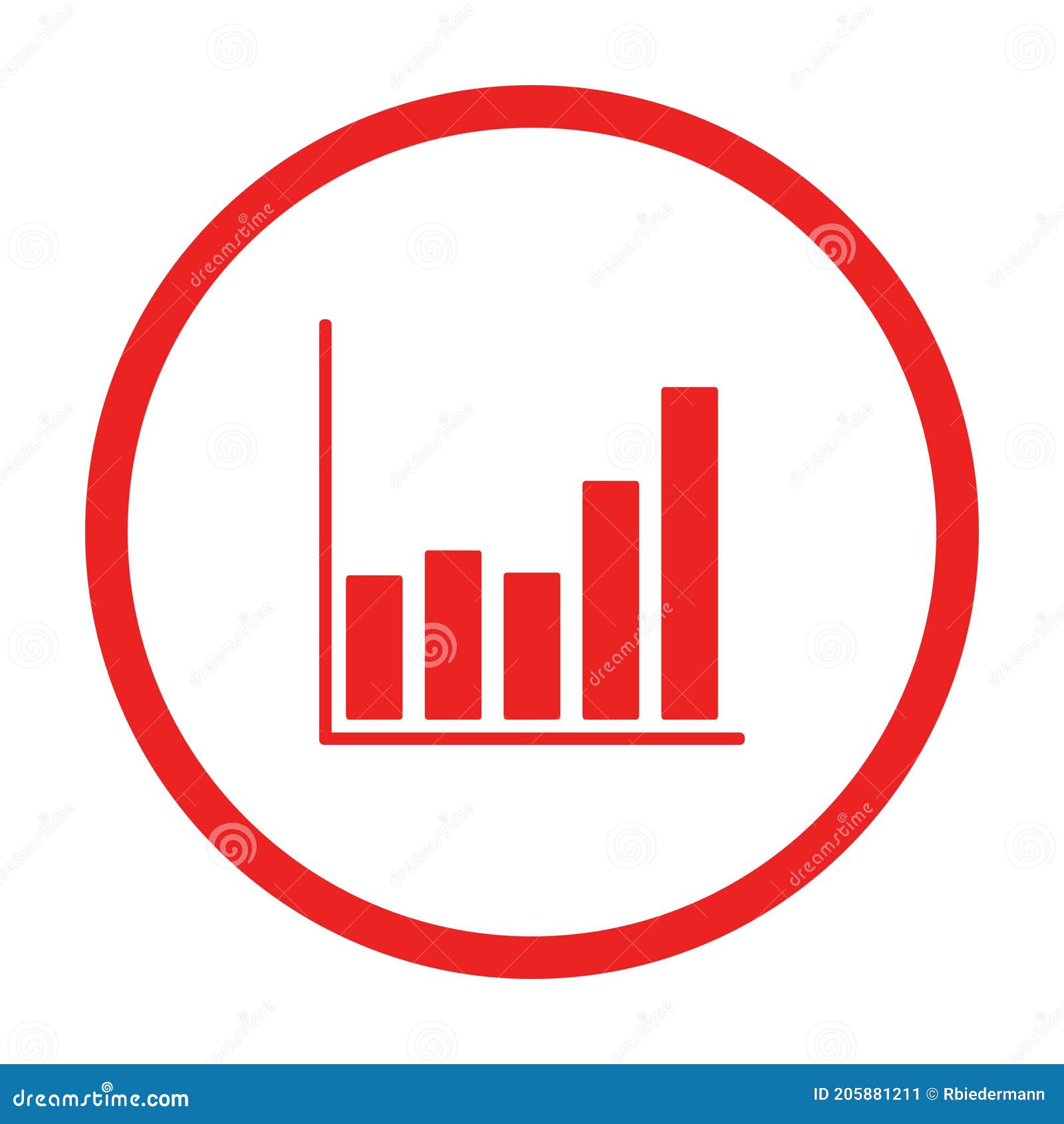 Chart and circle stock vector. Illustration of trend - 205881211