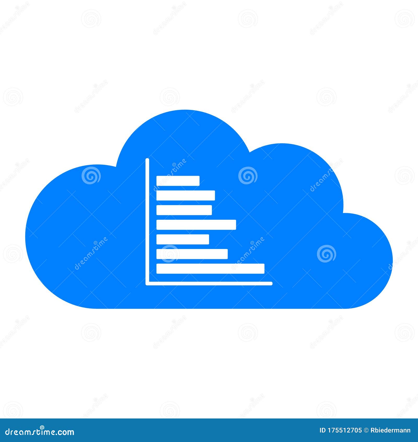 Chart and cloud stock vector. Illustration of symbol - 175512705