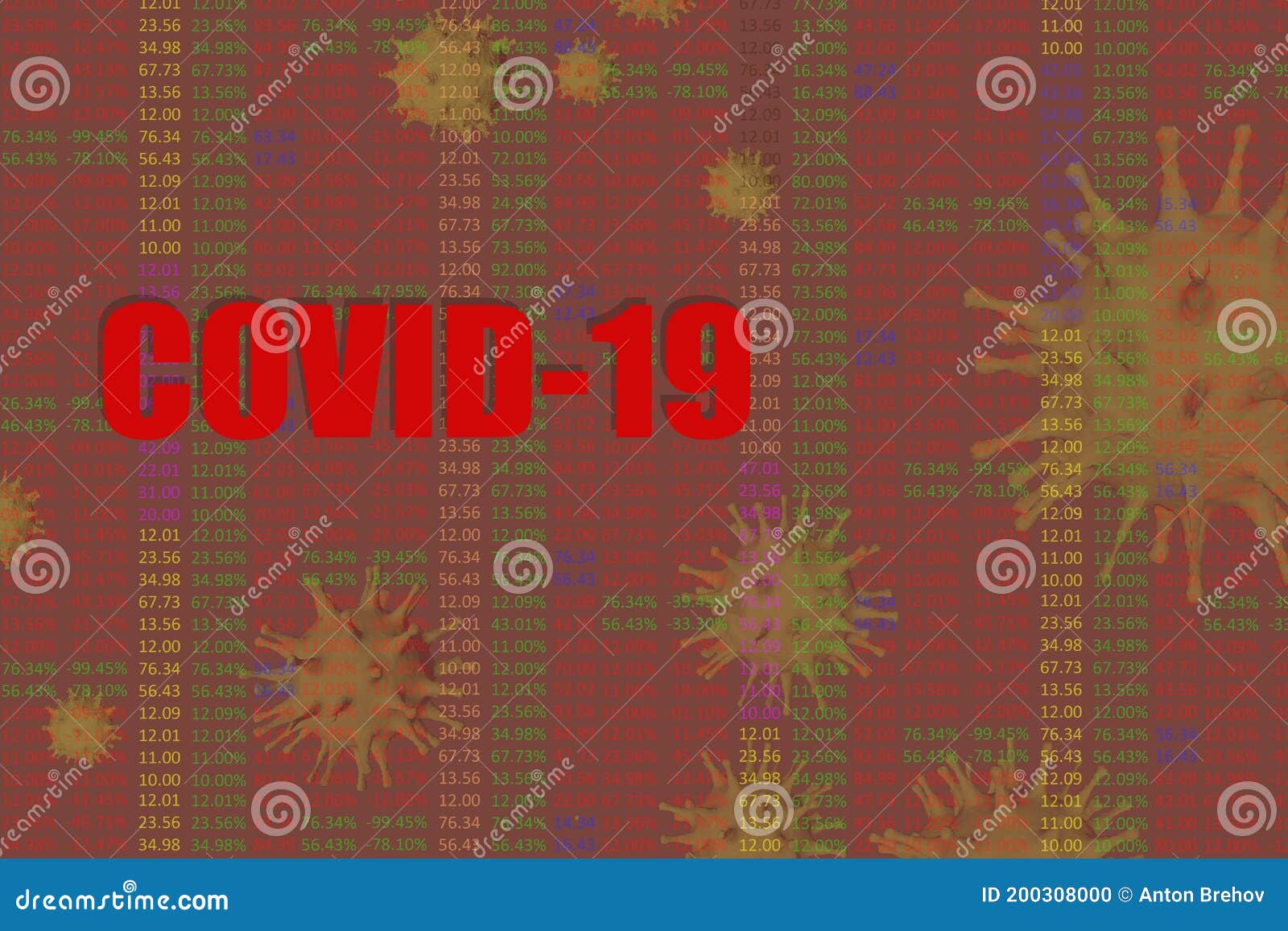 Chart of the Collapse of the Economy Caused by the Coronavirus. Stock ...