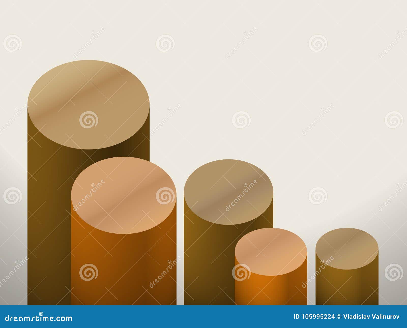 Bar Chart With Columns In Shape Of Buildings. Simple Infographic Design ...