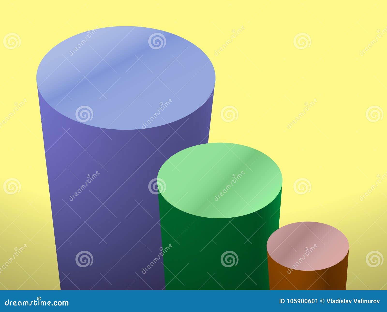 Chart Columns Multicolored Yellow Background Stock Illustration ...
