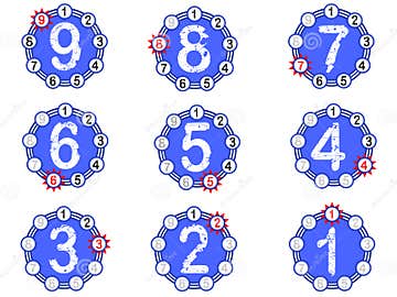 Chart Countdown - Blue stock vector. Illustration of count - 3523614